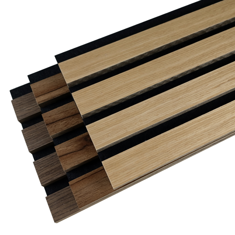 Custom Eco-Friendly Slatted Wood Wall Panel - LEEDINGS Polyester Panel